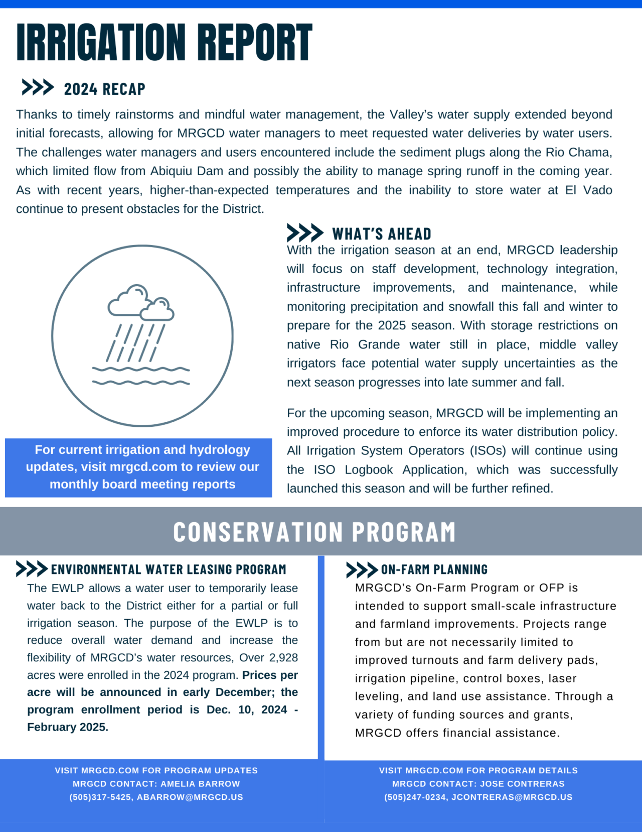 '24 Irrigation Season Wrap-Up - MRGCD