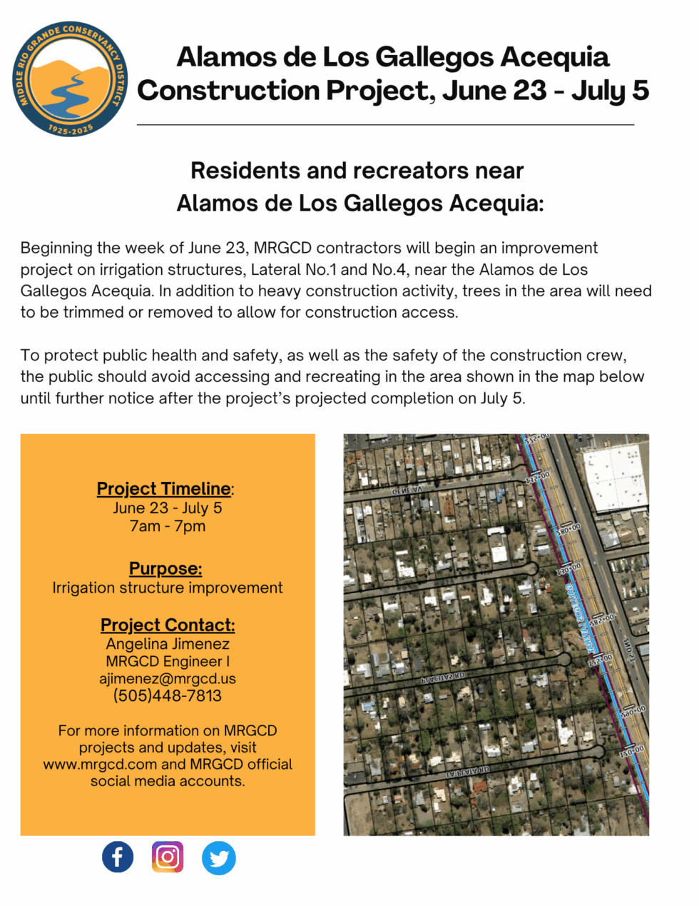 Alamos de Los Gallegos Acequia Construction Project - June 23 - July 5 ...